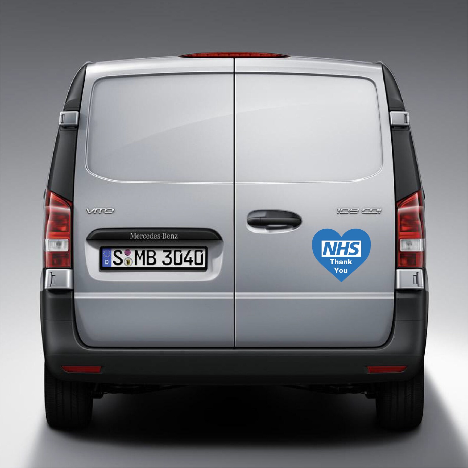 THANK YOU NHS Heart - Car, Van, Bumper, Window, House Vinyl Decal ...