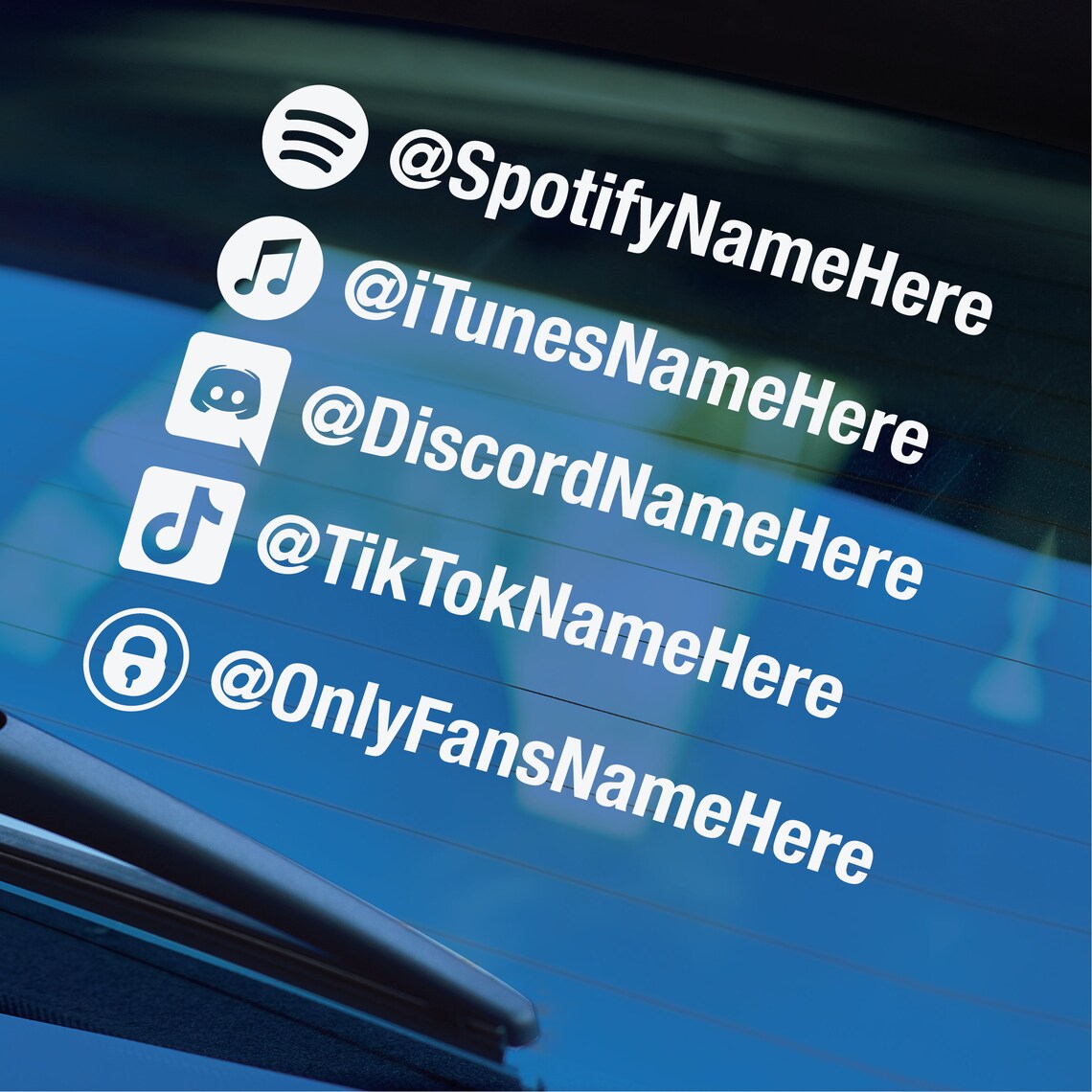 DISCORD SOCIAL_MEDIA TAGS Car Window Bumper Vinyl Decal | Etsy UK