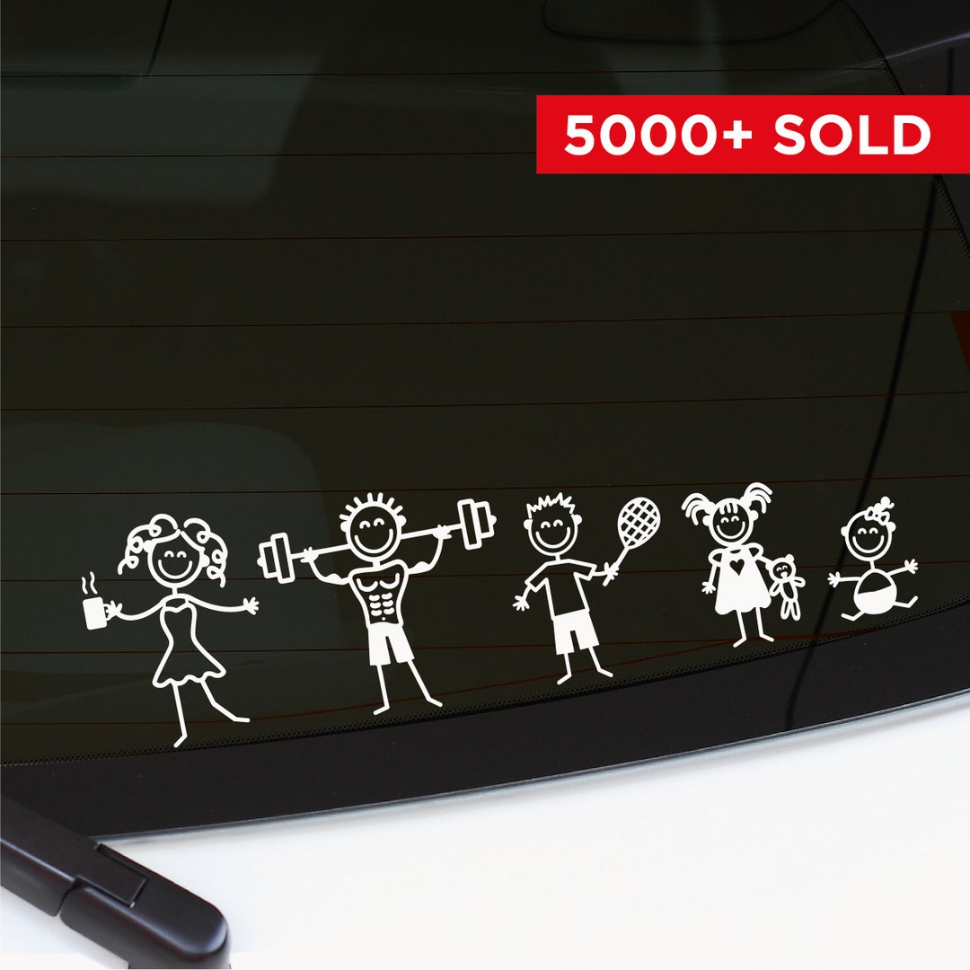 MY CAR STICK_FAMILY | Car Window Bumper Vinyl Decal Sticker, Any Colour ...