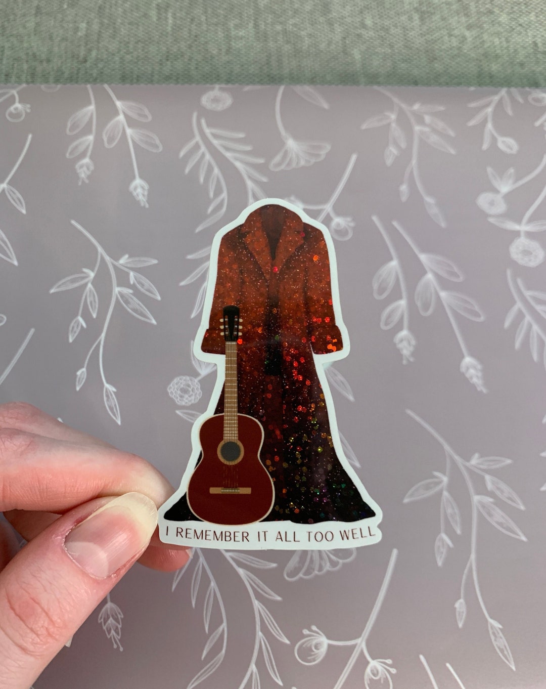 Red Glitter Coat Sticker, I Remember It All Too Well Tour Sticker - Etsy