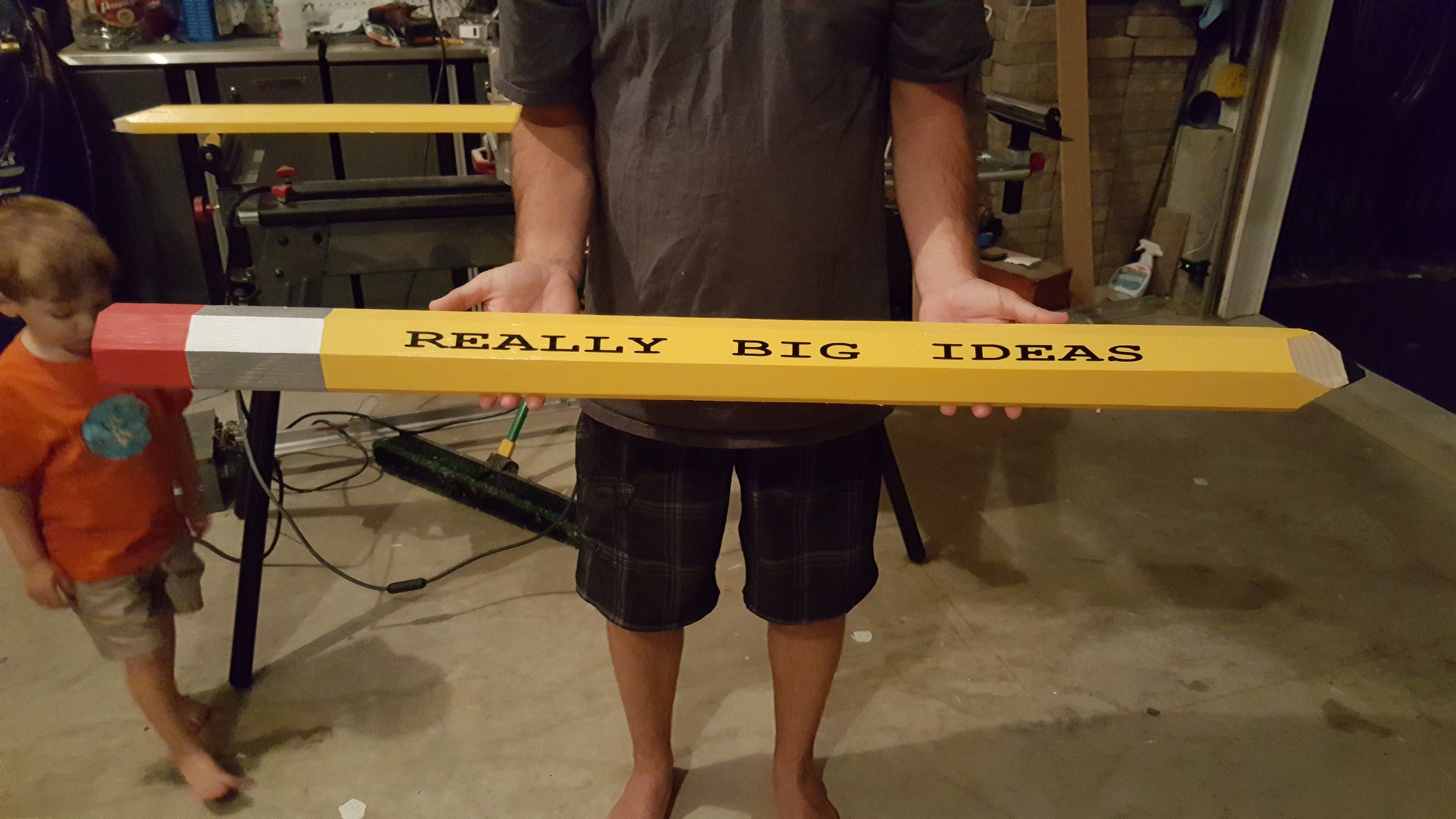 5 Foot Handcrafted Giant Pencil, Wall Art, Teacher, Classroom Art ...