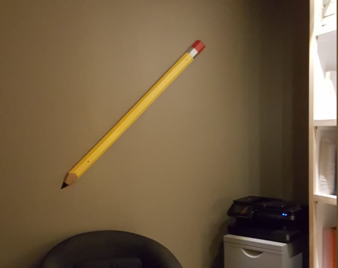 5 Foot Handcrafted Giant Pencil, Wall Art, Teacher, Classroom Art ...