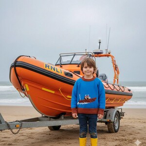 RNLI Lifeboat and Anchor Motifs - Child's Raglan Sweater Knitting ...