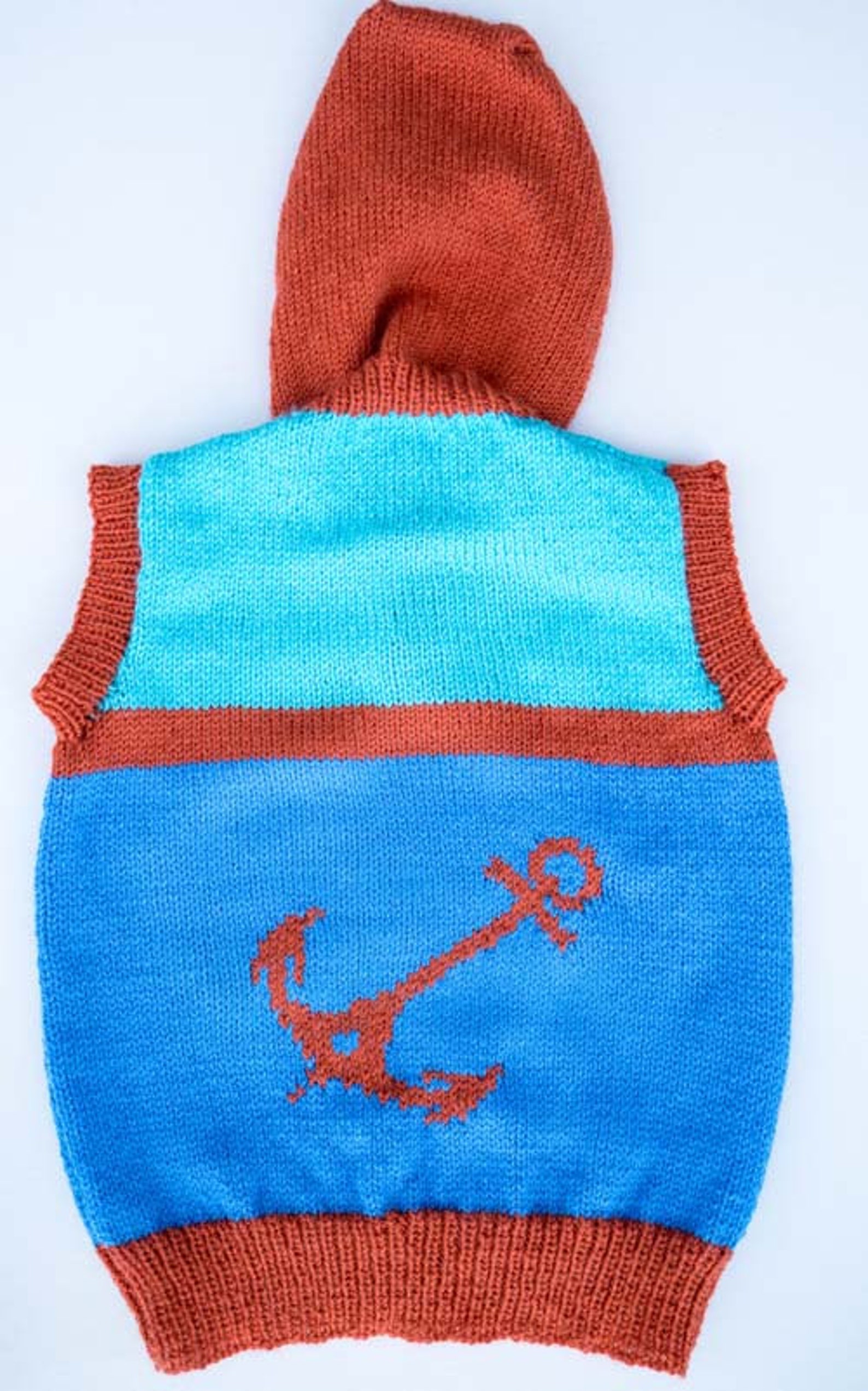 RNLI Lifeboat and Anchor Motifs Child's Hooded Sweater Knitting Pattern ...