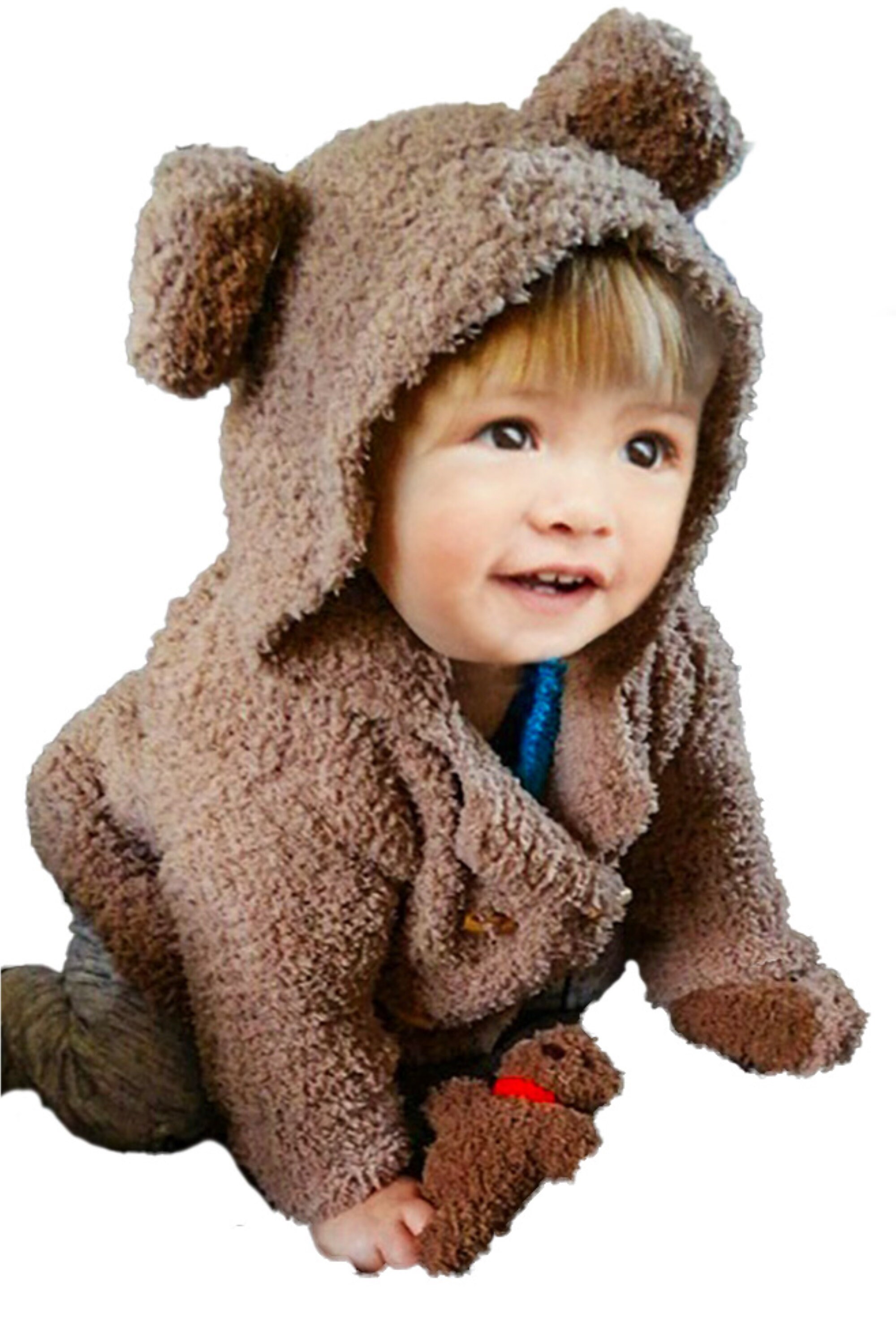 Baby and Toddler's Cute Duffle Coats and Teddy Bear Toy Knitting ...