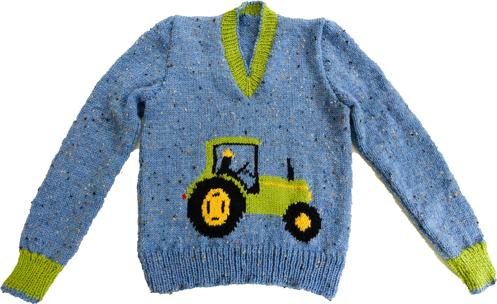 Children's Tractor Motif Sweater Knitting Pattern Sizes - Etsy