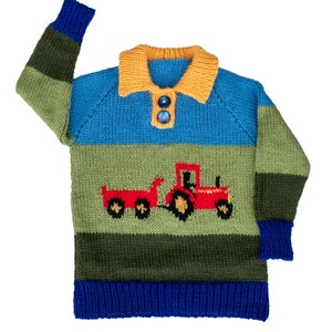 Tractor & Trailer Sweater Knitting Pattern - English PDF Download ...