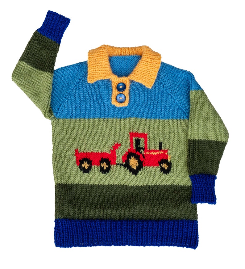Tractor & Trailer Sweater Knitting Pattern PDF Download - Etsy