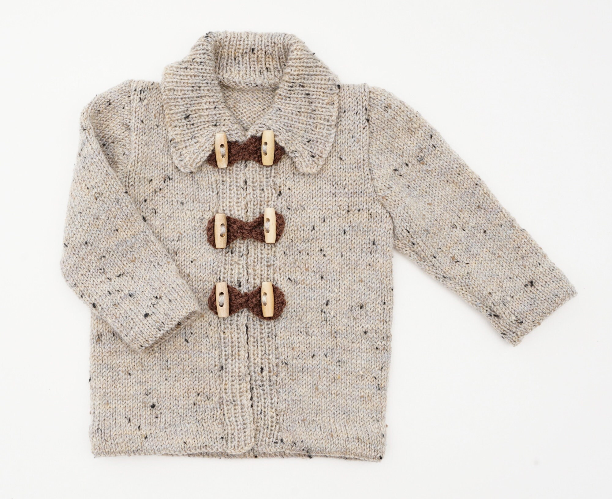 Baby and Toddler's Cute Duffle Coats and Teddy Bear Toy Knitting ...