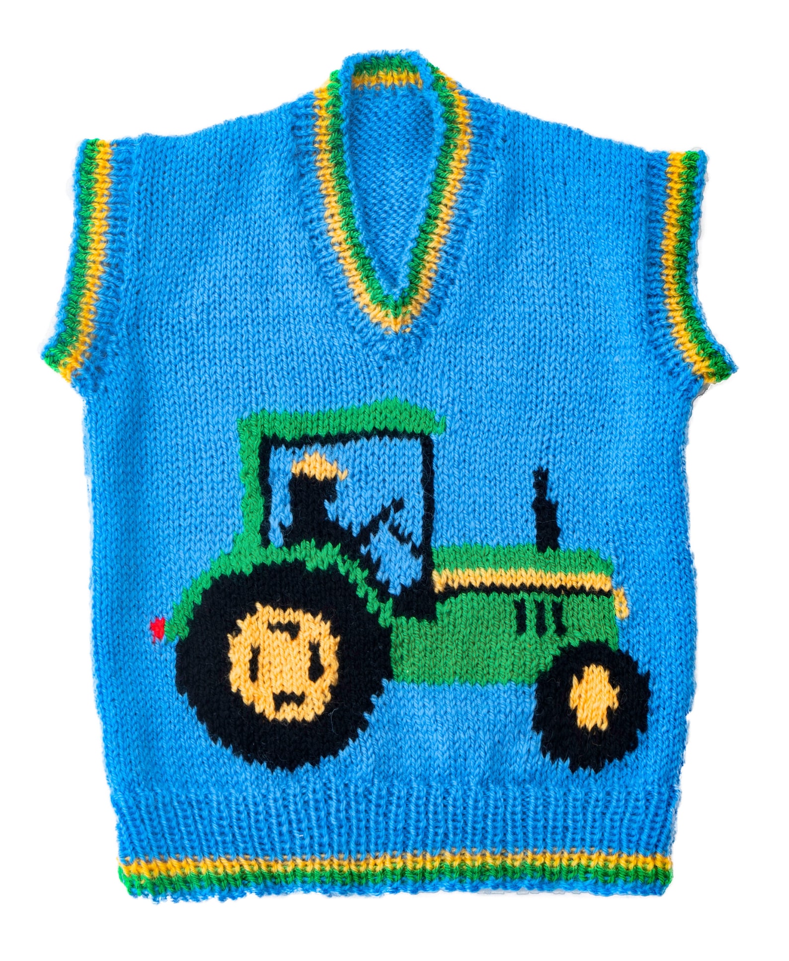 Children's Tractor Motif Sweater Knitting Pattern Sizes - Etsy
