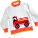 Children's Fire Engine/truck Motif Sweater Knitting | Etsy Australia