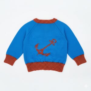 RNLI Lifeboat and Anchor Motifs - Child's Raglan Sweater Knitting ...