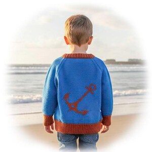 RNLI Lifeboat and Anchor Motifs - Child's Raglan Sweater Knitting ...