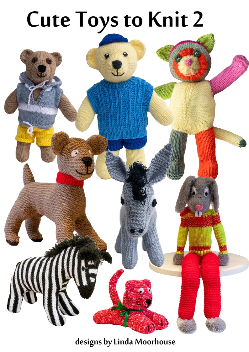 Cute Toys to Knit 2 Knitting Patterns PDF Download - Etsy UK