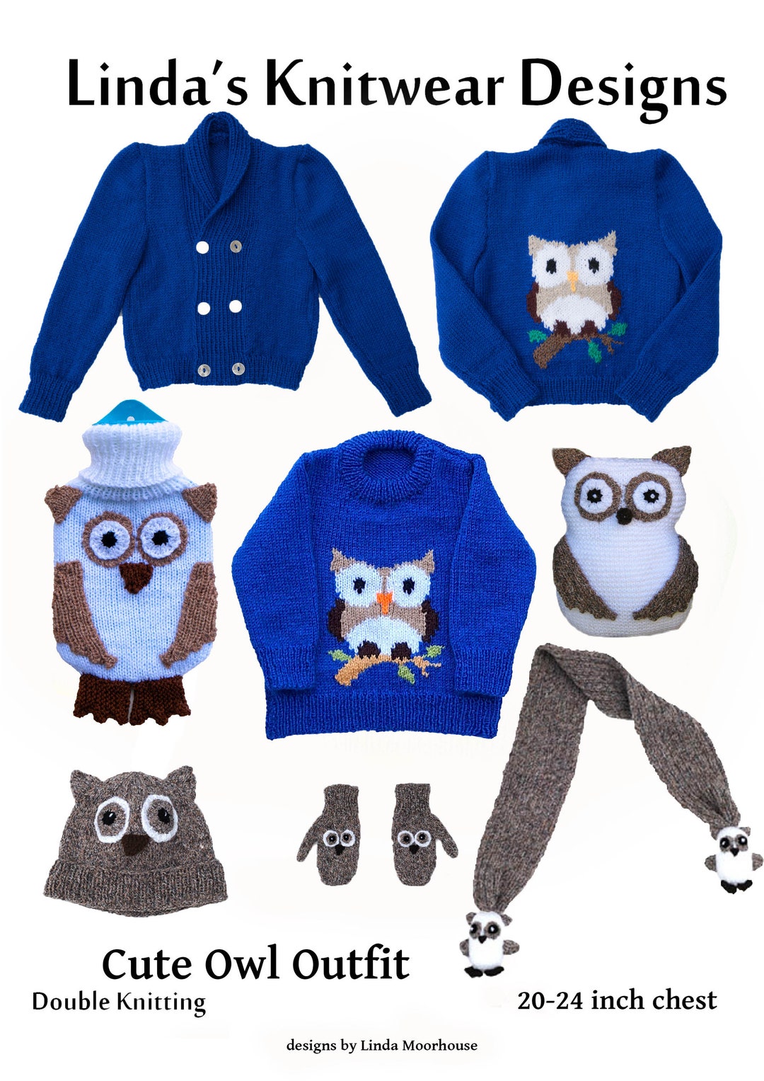 Cute Owl Outfit - Owl Jacket and Sweater Plus Hat, Mittens, Hotwater ...