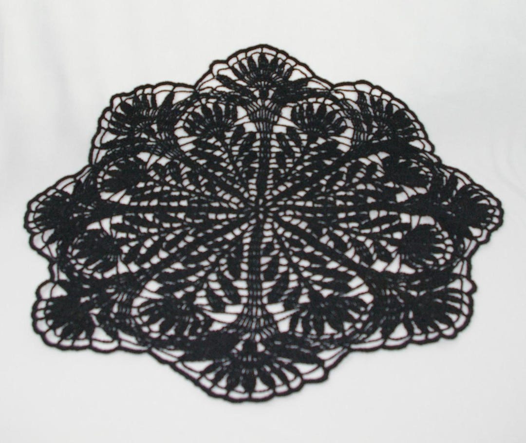 Goth Water Lilies Doily - Hand Crocheted - Etsy