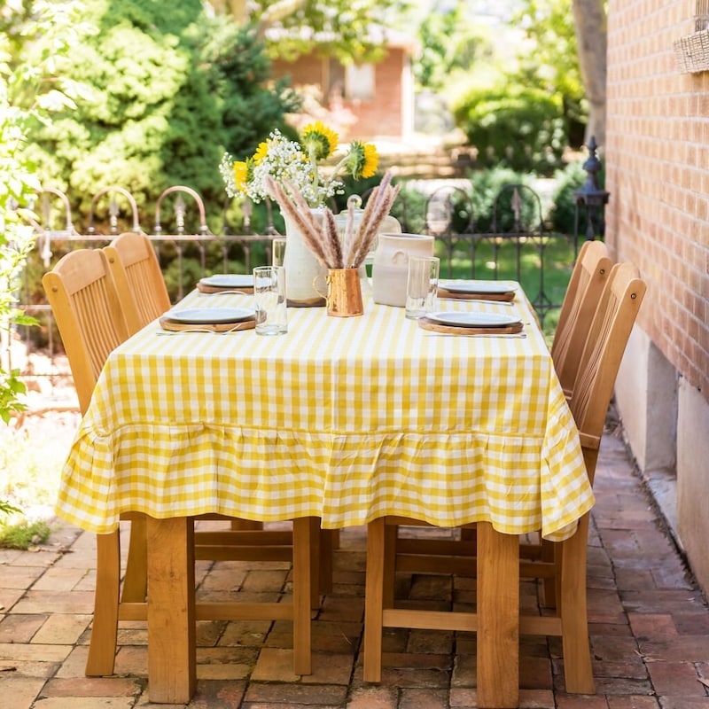 Ruffled Tablecloth - Etsy
