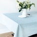 Blue Linen Tablecloth - Dot Tablecloth - Rectangular Tablecloth - Heavy ...