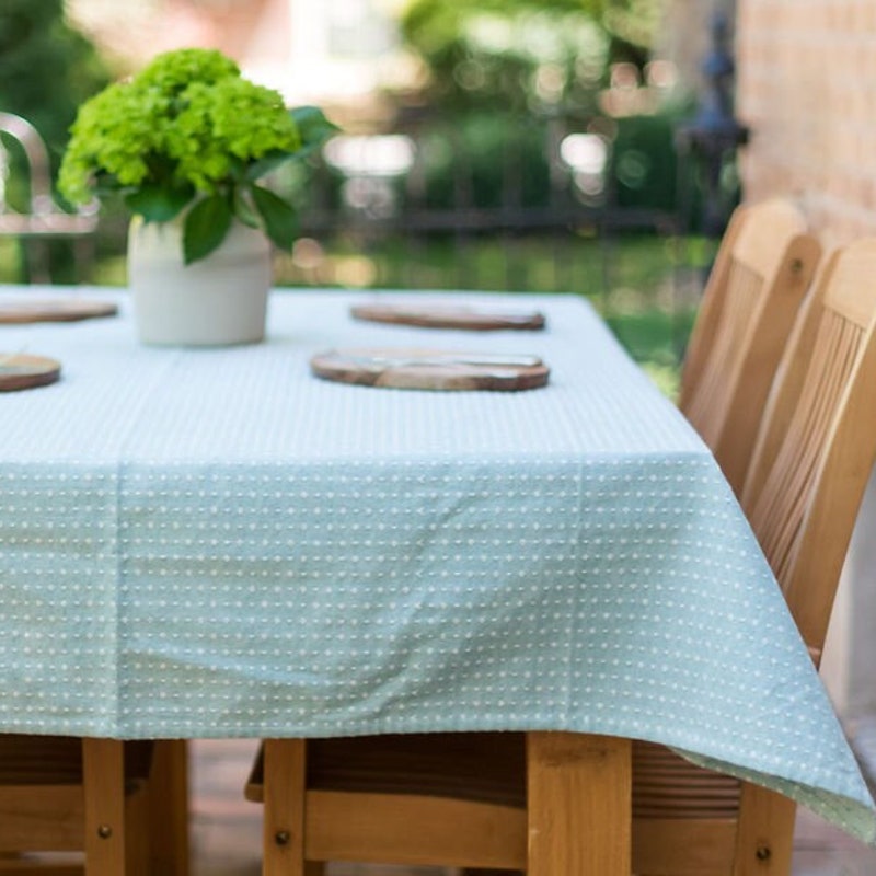 Blue Tablecloth - Etsy