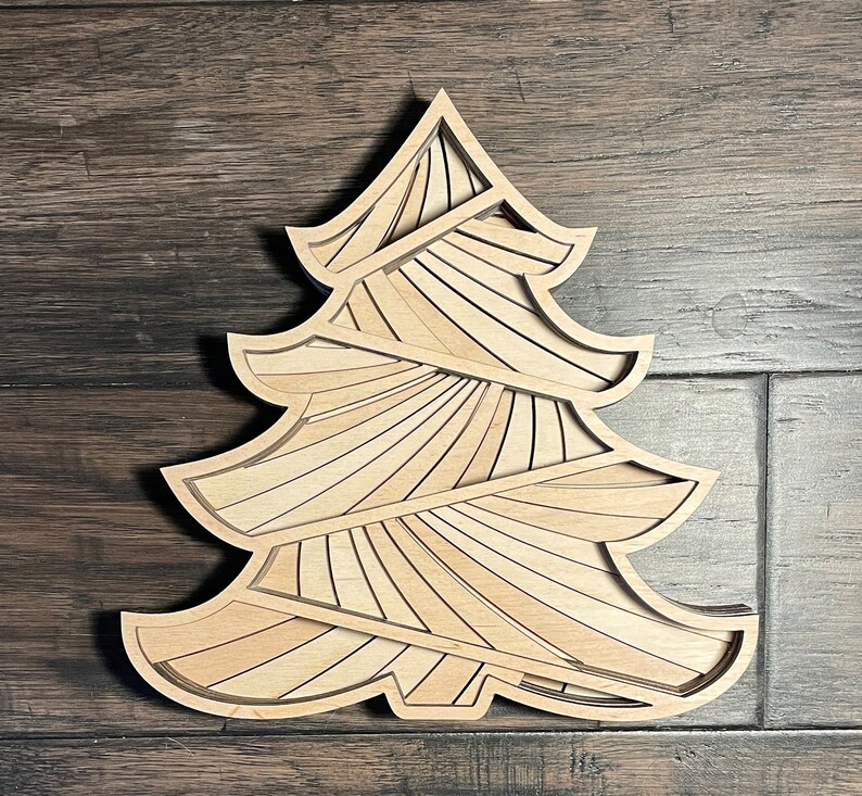 Christmas Tree Laser Cut File Lbrn Svg Dfx Glowforge - Etsy