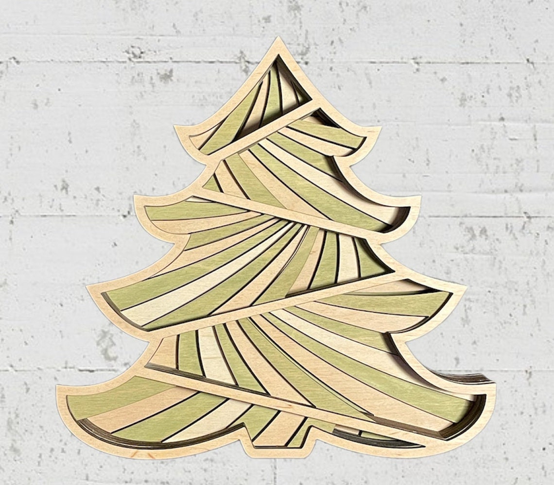 Christmas Tree Laser Cut File Lbrn Svg Dfx Glowforge - Etsy