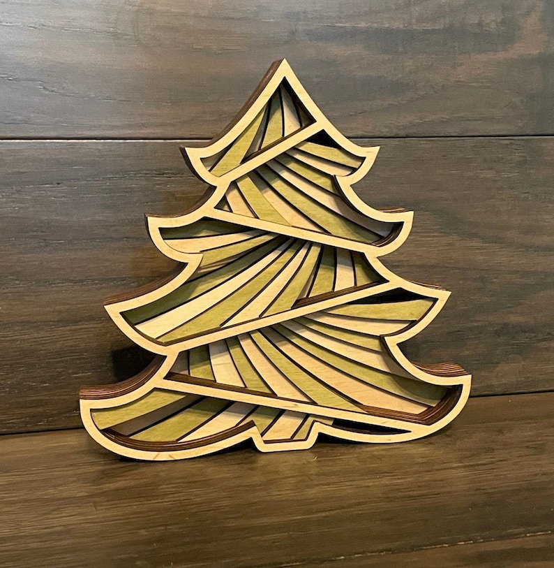 Christmas Tree Laser Cut File Lbrn Svg Dfx Glowforge - Etsy