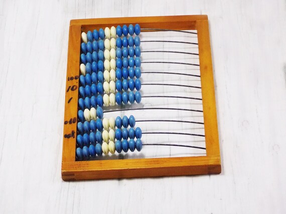 Old abacus wood beads plastic abacus kids toy unique abacus | Etsy
