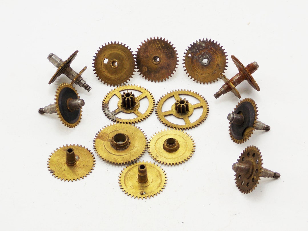 Brass Gears Clock Parts Mechanism Clock Balance Steampunk Parts Brass ...