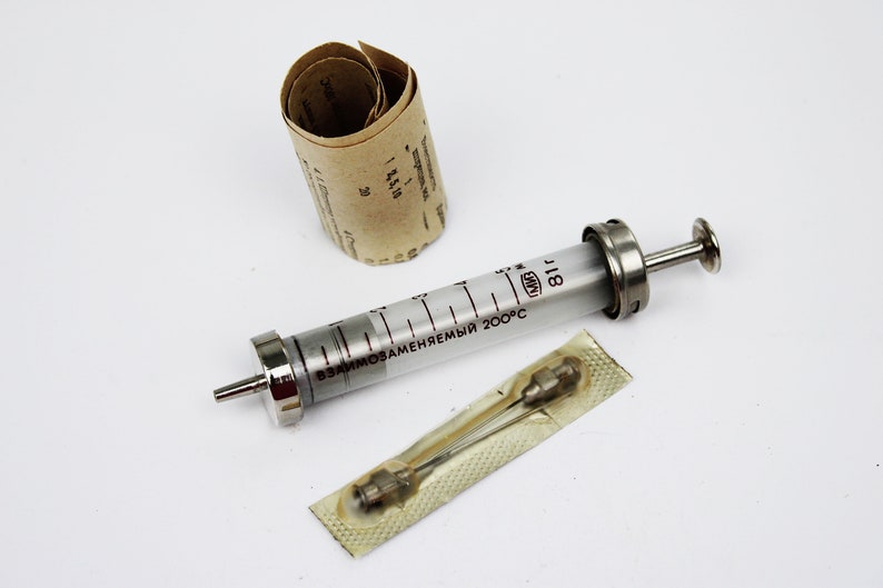 Medical Syringe Pen Metal Needle Syringe Glass Tubes Medical | Etsy