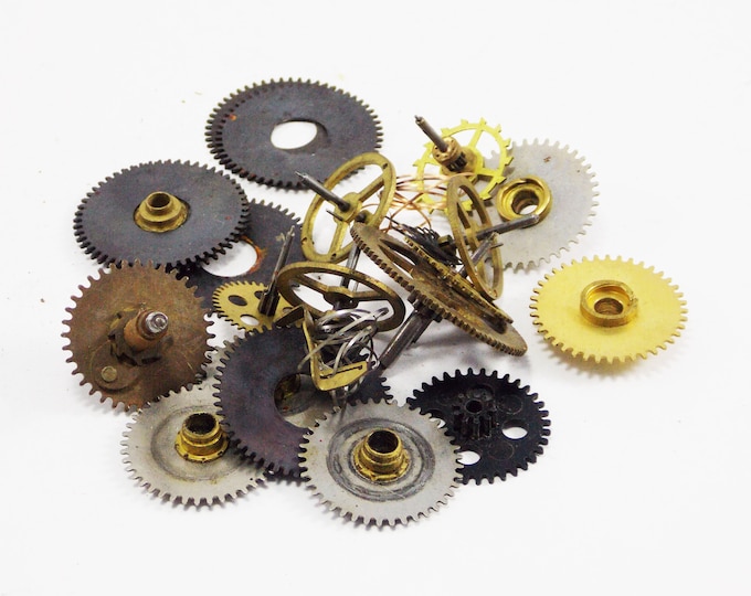 Components Clock Springs Alarm Clock Parts Mechanism Clock Gears Brass ...