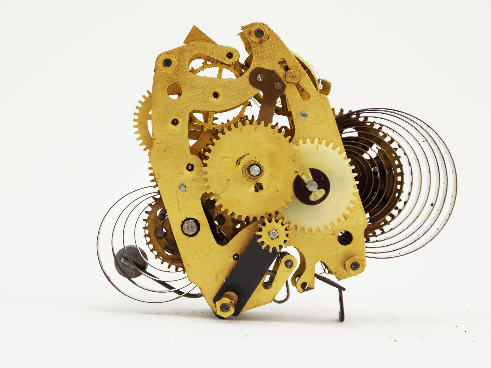 Brass Mechanism Clock Parts Gears Brass Clock Balance Alarm Clock ...