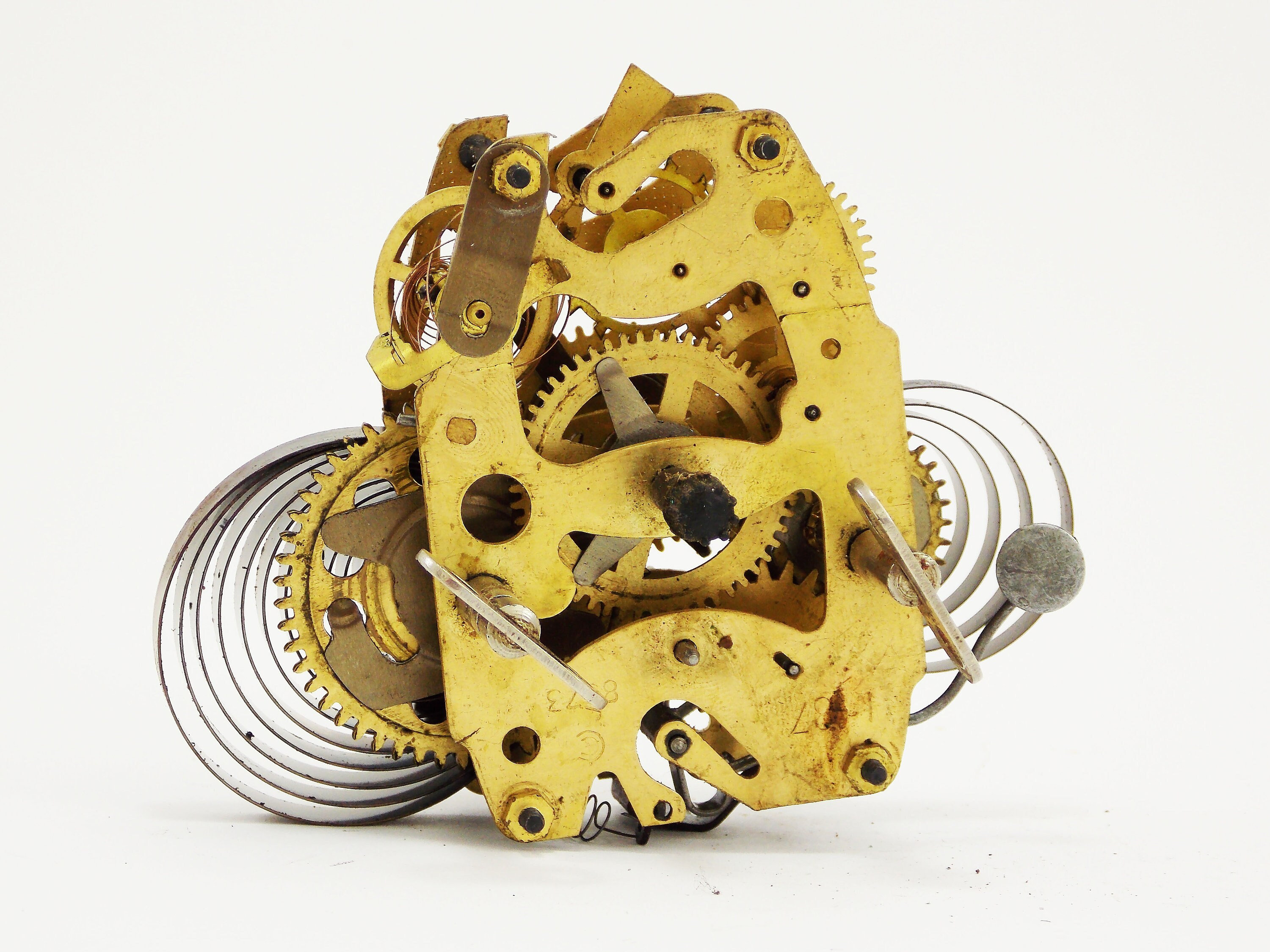 Brass Mechanism Clock Parts Gears Brass Clock Balance Alarm Clock ...