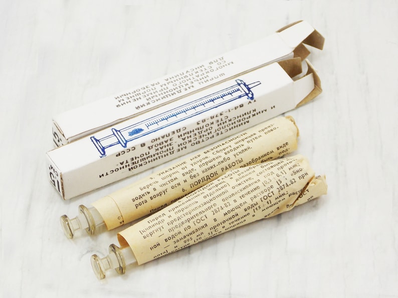 Antique Medical Glass Syringe Medical Injection Instrument | Etsy