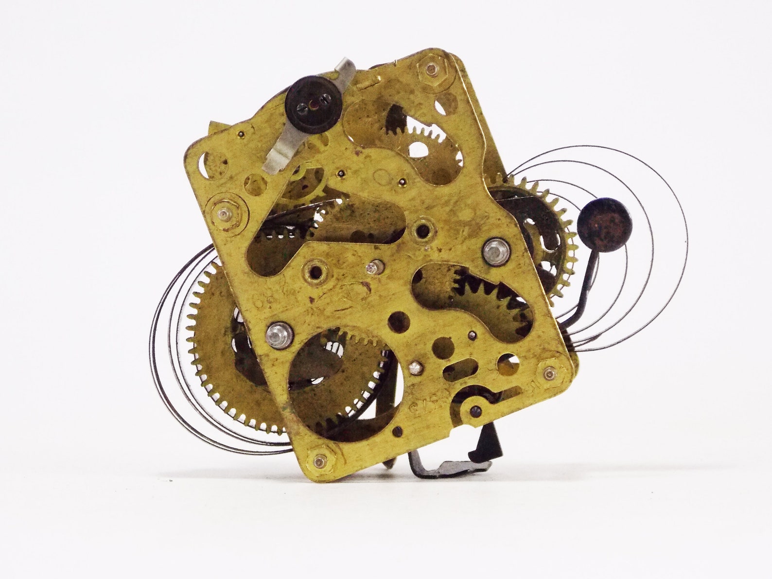 Clock gears brass movement clock parts mechanism clock repair | Etsy