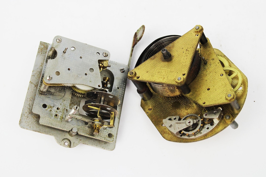 Mechanism Clock Steampunk Parts Clock Parts Broken Clock Gears Brass ...