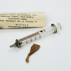 Antique Glass Syringe Needle Medical Equipment Laboratory Pharmacy ...