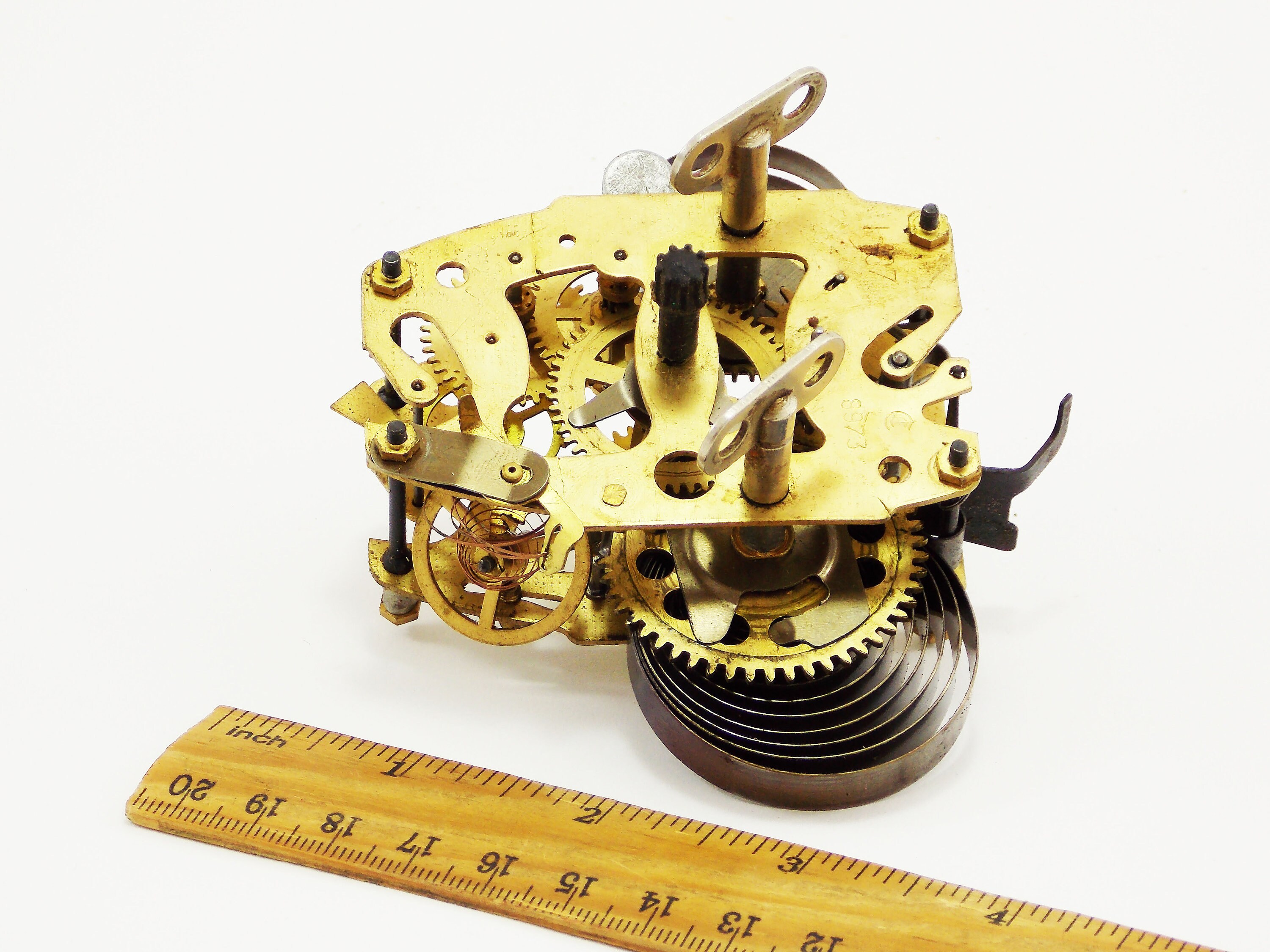 Brass Mechanism Clock Parts Gears Brass Clock Balance Alarm Clock ...