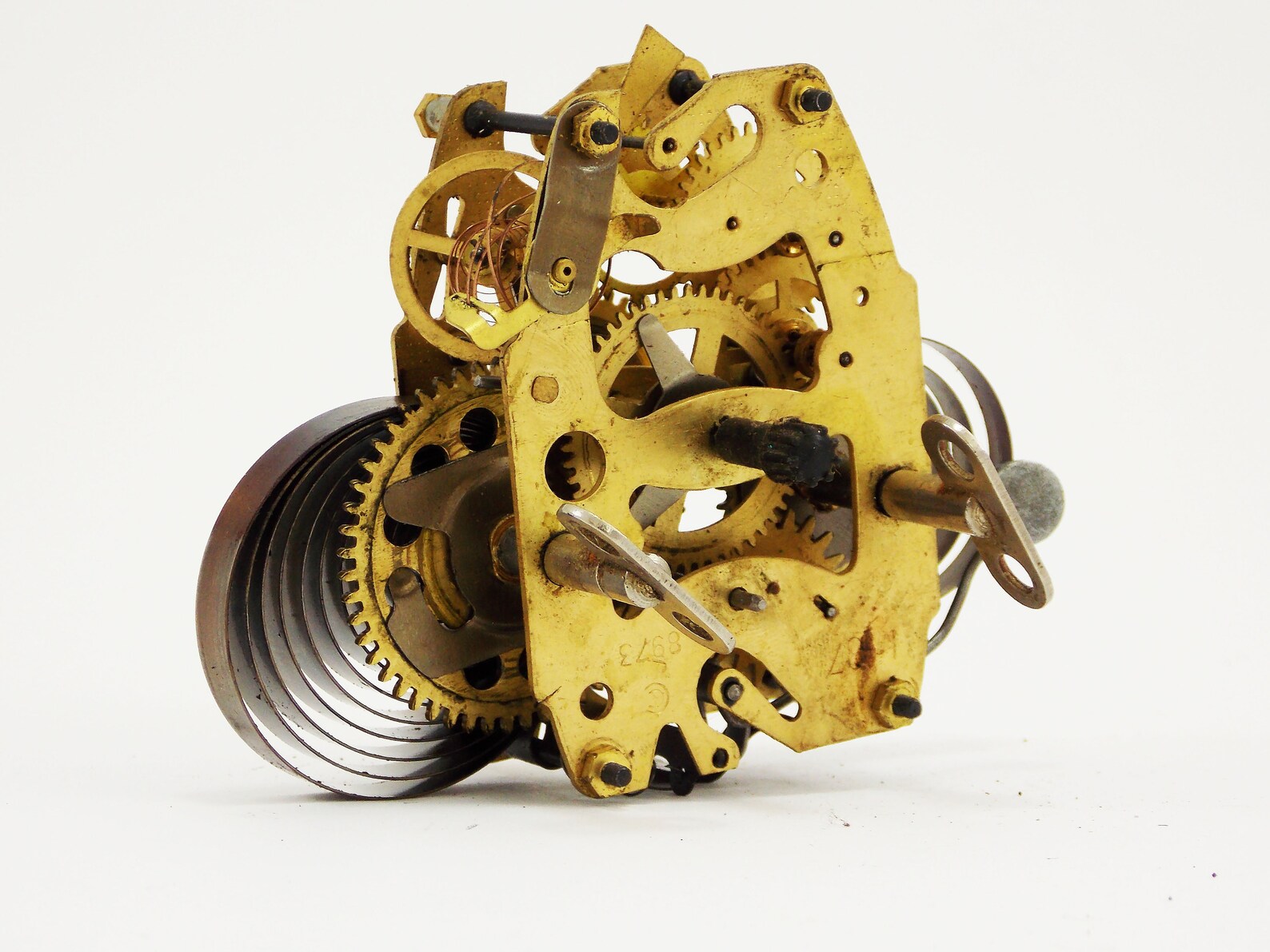 Brass Mechanism Clock Parts Gears Brass Clock Balance Alarm Clock ...