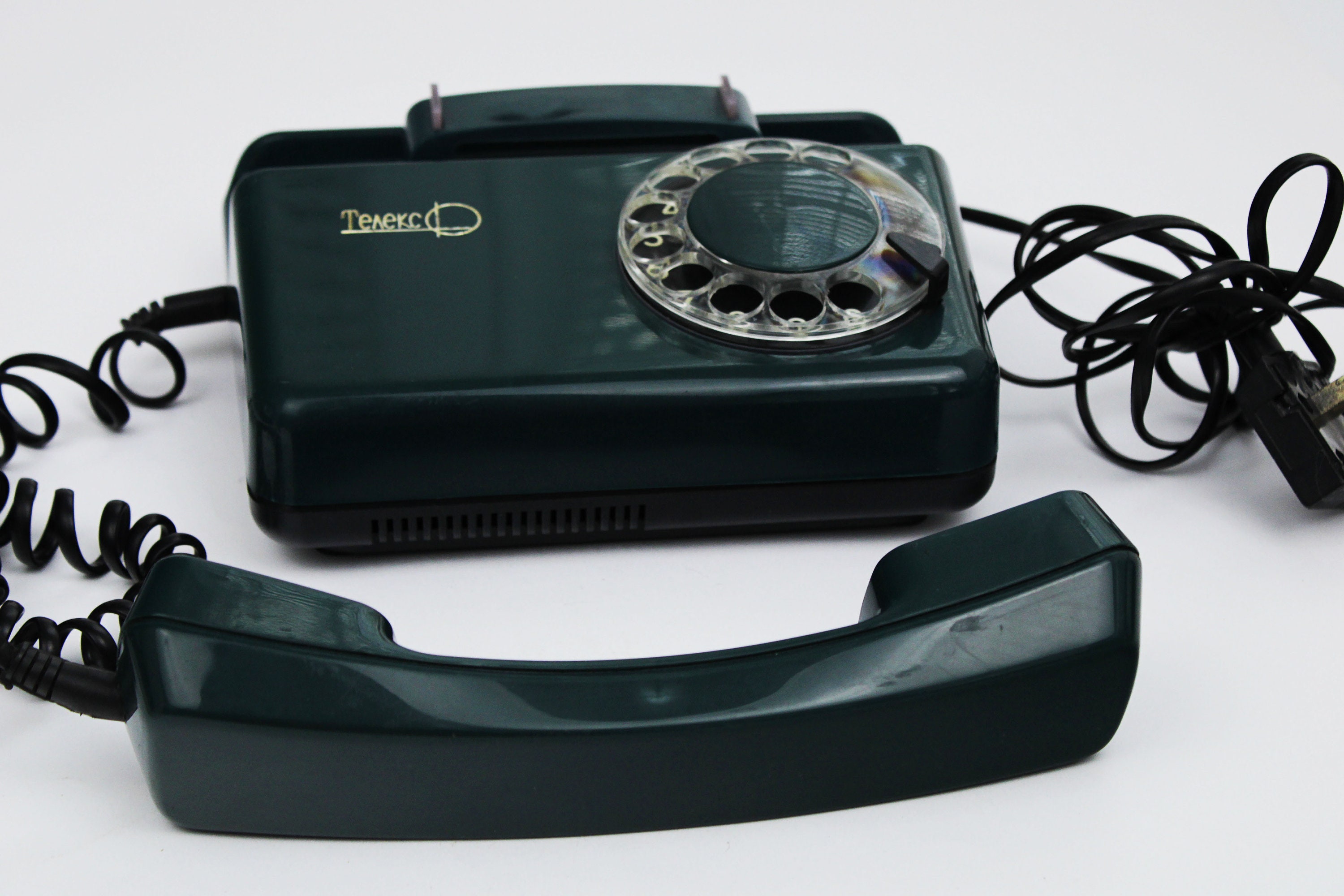 Teléfono verde teléfono de trabajo oficina rotativa decoración | Etsy