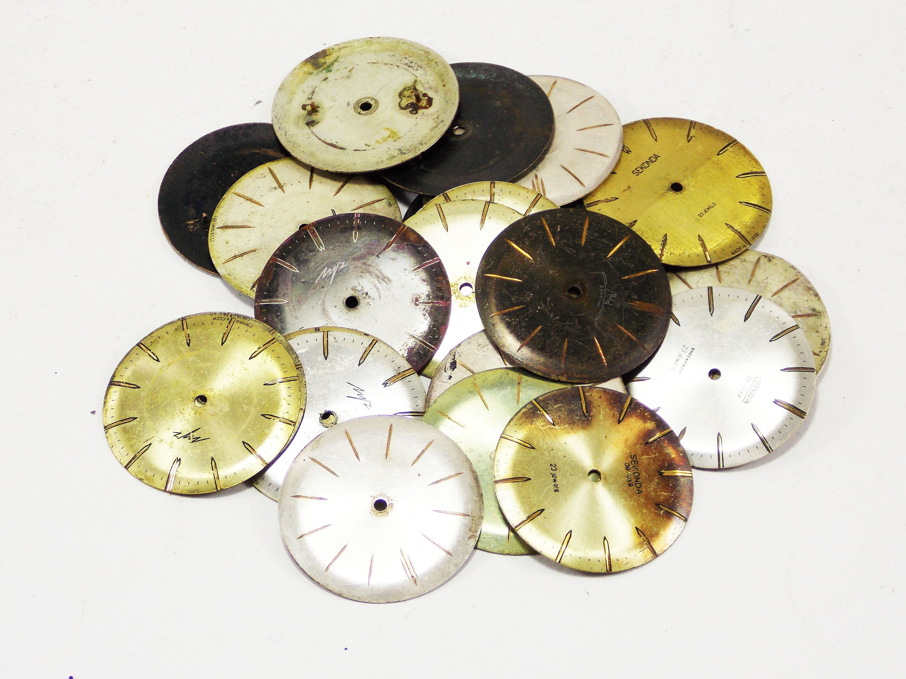 Esferas de reloj piezas de reloj redondas reloj caras reloj | Etsy