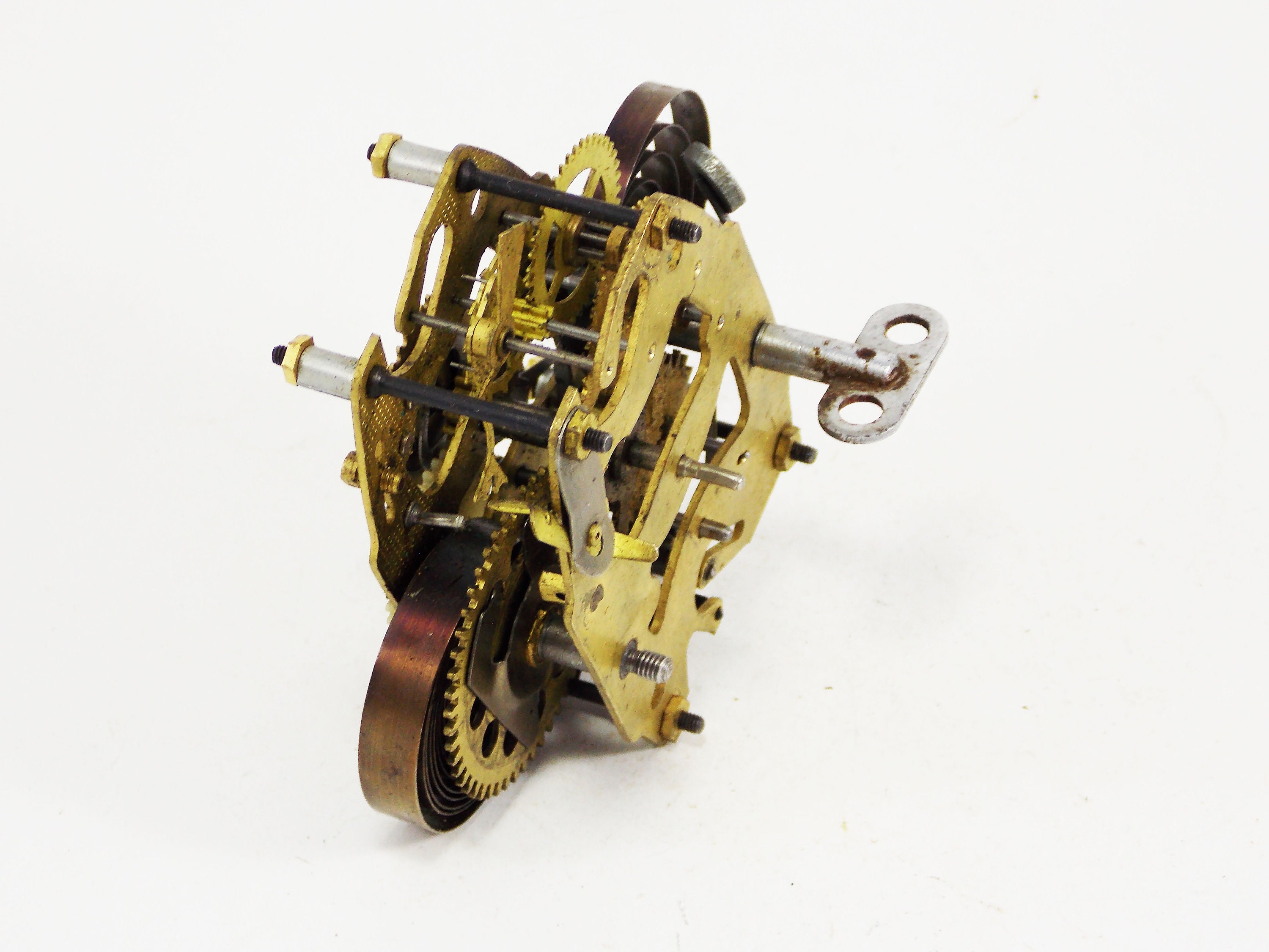 Mechanical Clock Parts Brass Mechanism Alarm Clock Repair Steampunk ...