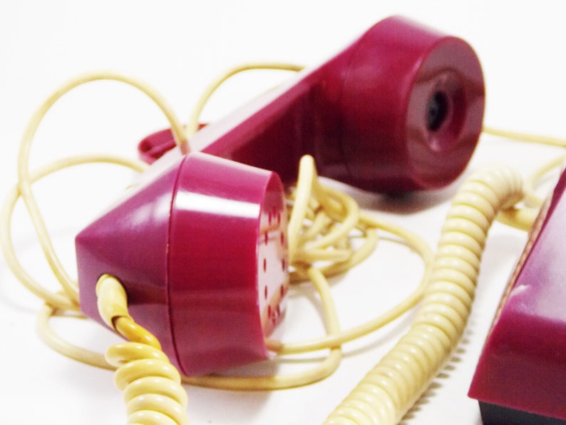 Pink phone purple telephone office decor industrial retro | Etsy