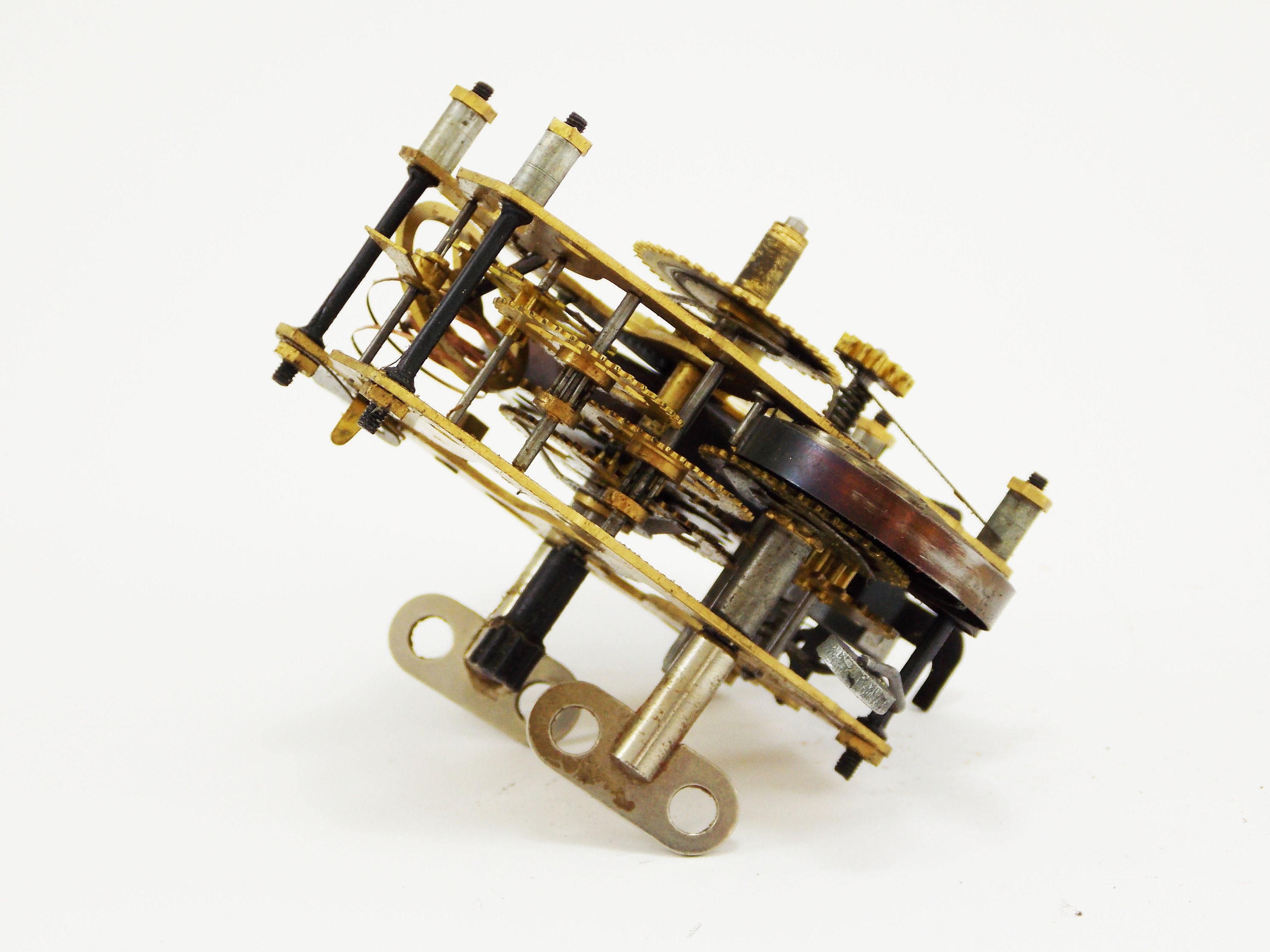Brass Mechanism Clock Parts Gears Brass Clock Balance Alarm Clock ...