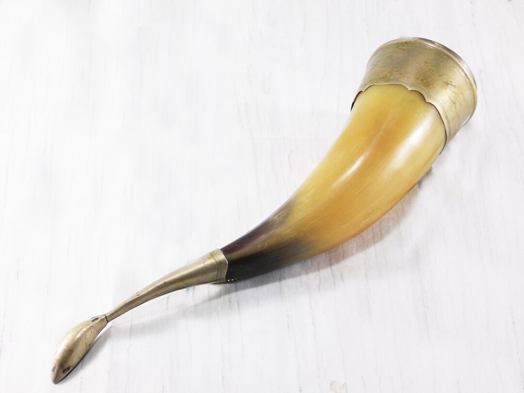 Buffalo Horn Alcohol Cup Western Style Ceremonial Cup Drinking Horn ...