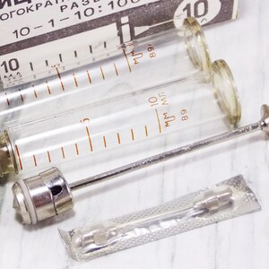 Old Vintage Syringe Antique Glass Syringe 10 Ml Medical Injection ...