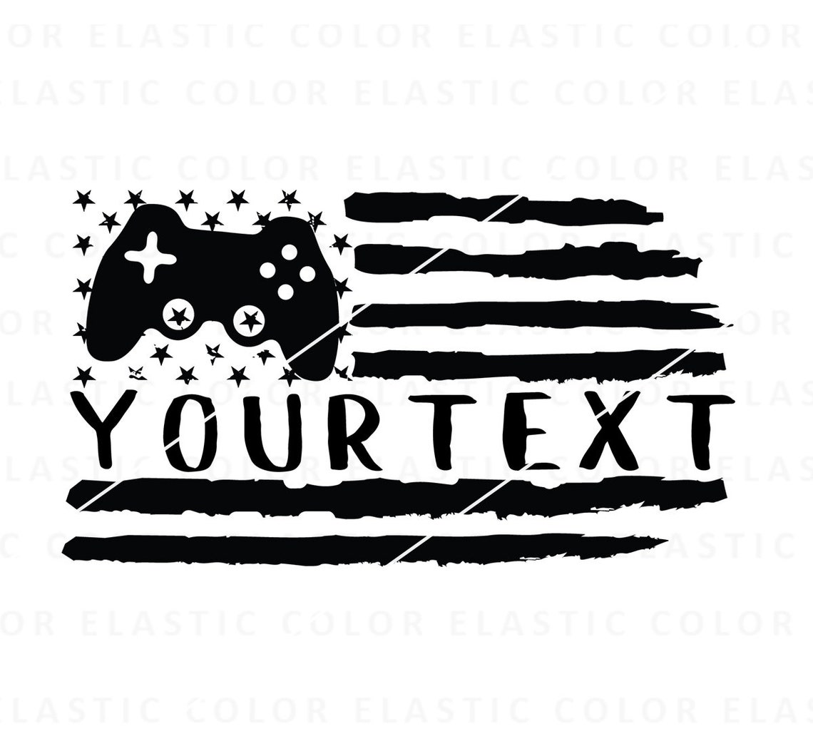 American Gamer Flag Svg Gamer Clipart Game Controller in | Etsy