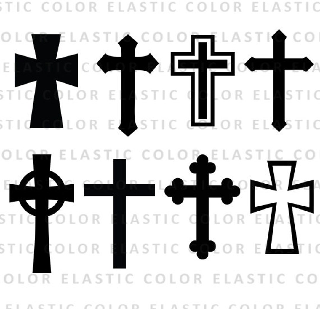 Cross Svg Silhouette Files - Christian Svg - Crosses Vector Clipart ...