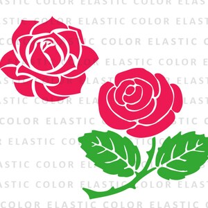 Rose Svg - Rose Clipart - Rose Blossom Clip Art Vector Digital Download ...