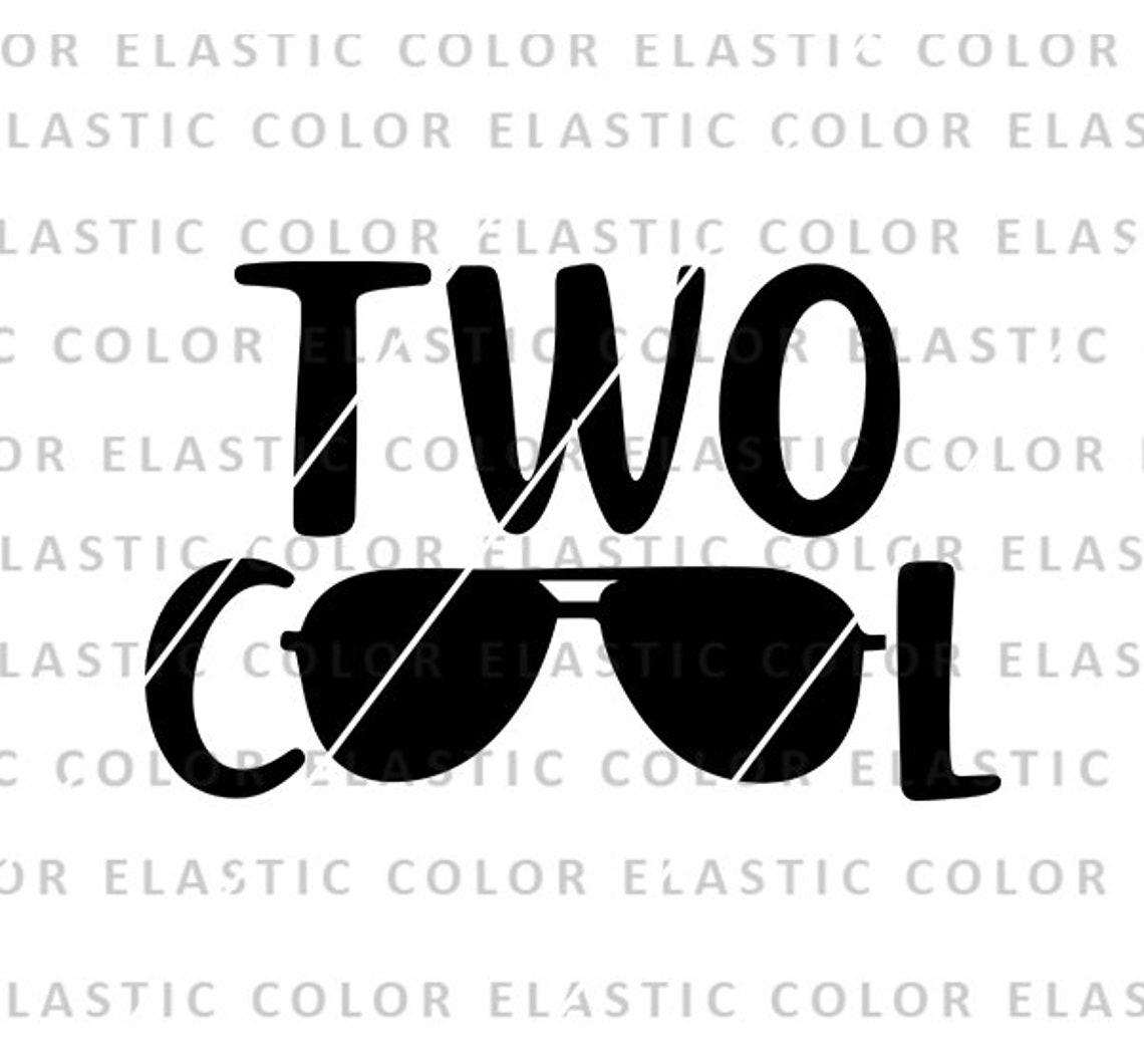 Two cool svg 2nd birthday funny design with sunglass two | Etsy