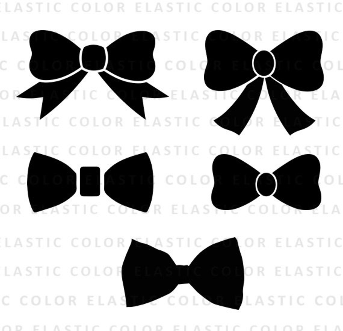 Bow Svg File Collection - Bow Clipart Digital Download Svg, Eps, Dxf ...